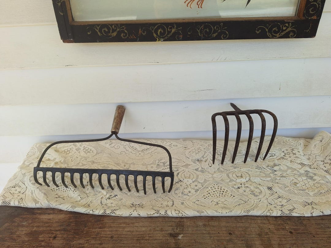 Choice of One Antique Rusty Iron Garden Farm Tool Used Farmhouse Decor ...