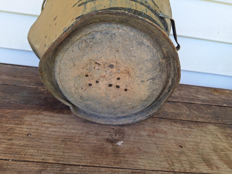 Vintage Galvanized Metal Coal Ash Bucket Hod Scuttle Fireplace Decor ...