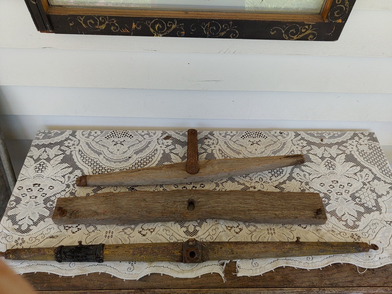 Three 3 Different Antique Single Trees Yokes Livestock Horse Farm Tool ...