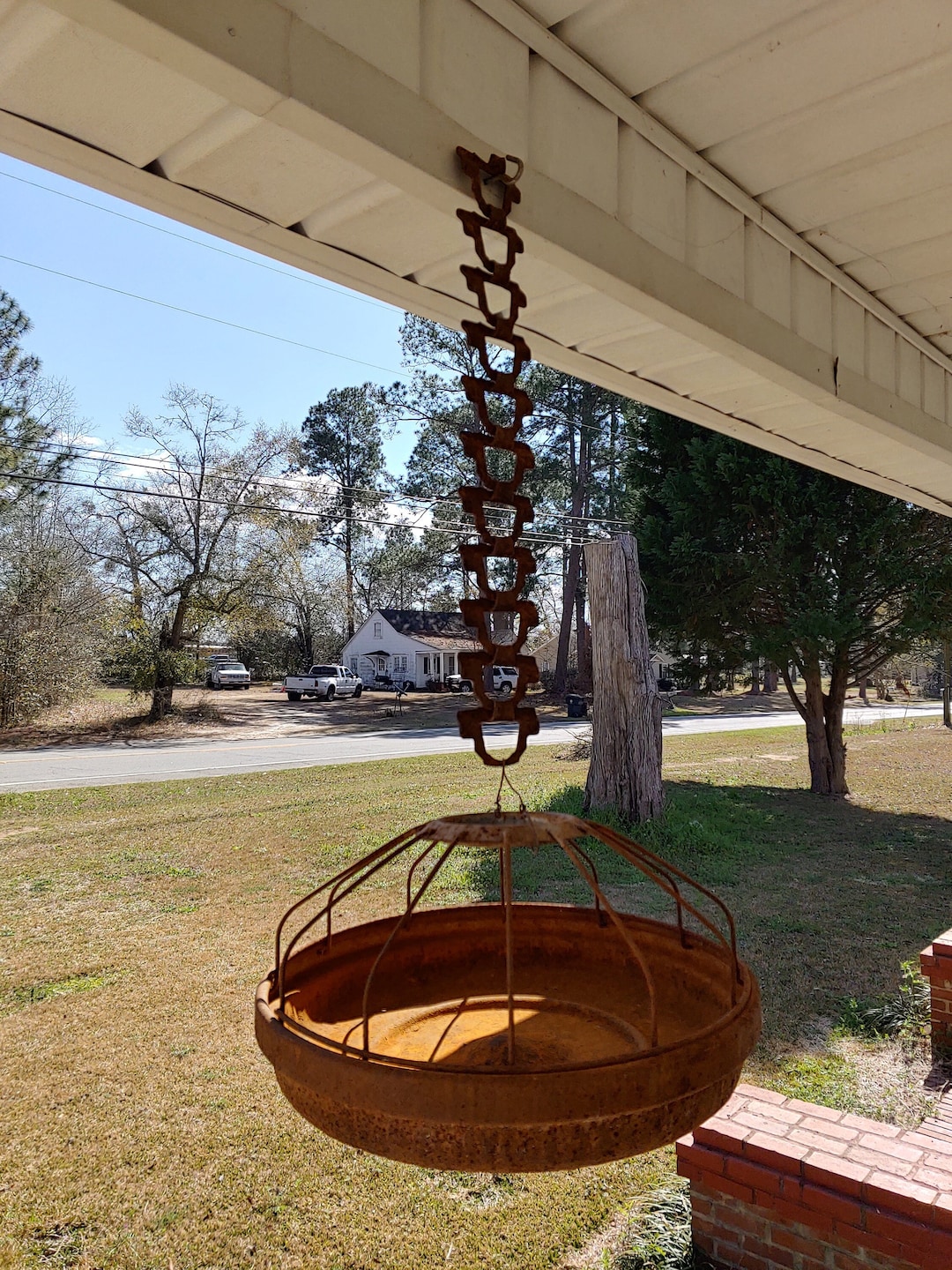 Rusty Bird Feeder Country Succulent Planter Barn Vintage Primitive ...