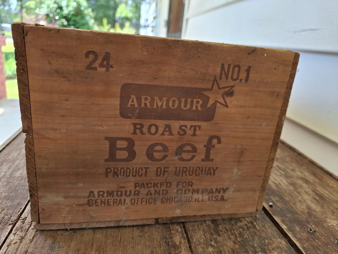 Antique Wood Box Shipping Crate Primitive Farmhouse Decor Wooden ...