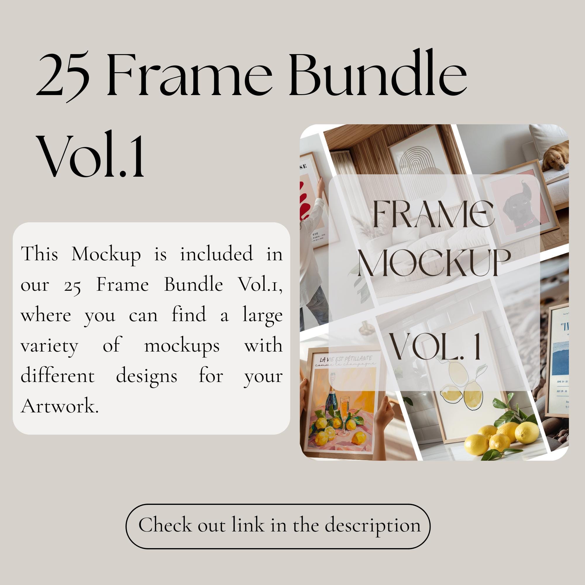 Horizontal Frame Mockup: 4x5 Landscape Artwork (PSD) - Etsy