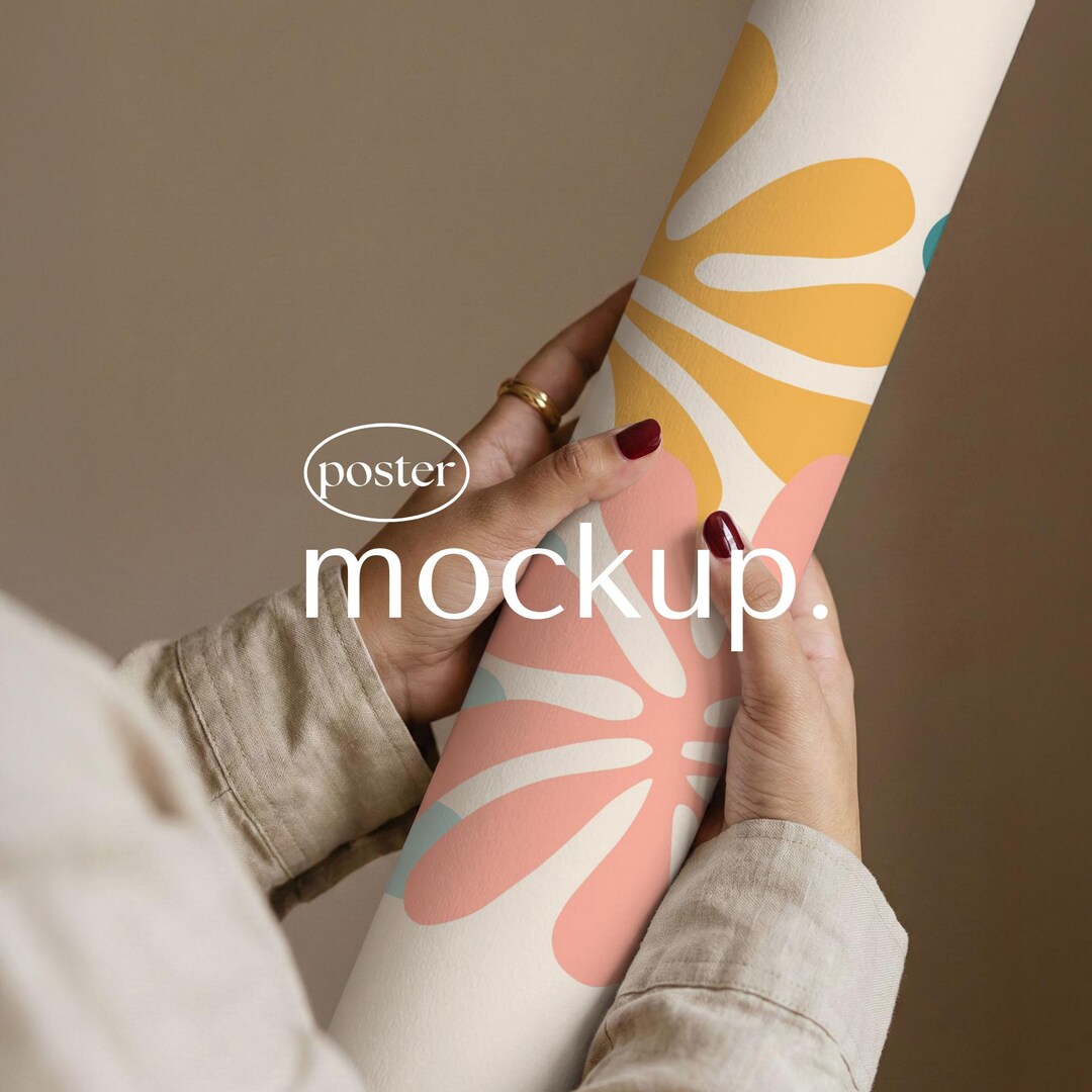 Rolled Poster Mockup: Wall Art PSD Smart Object (digital Download) - Etsy