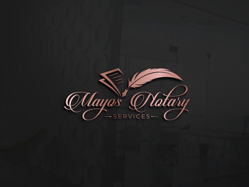 Custom Notary Logo Design | Elegant Signature Branding - Etsy
