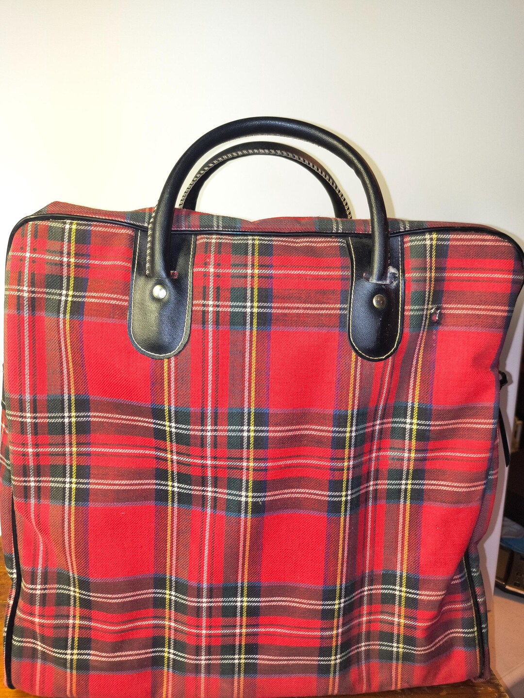 Vintage Aladdin Plaid Picnic Travel Set With 2 Red Containers - Etsy