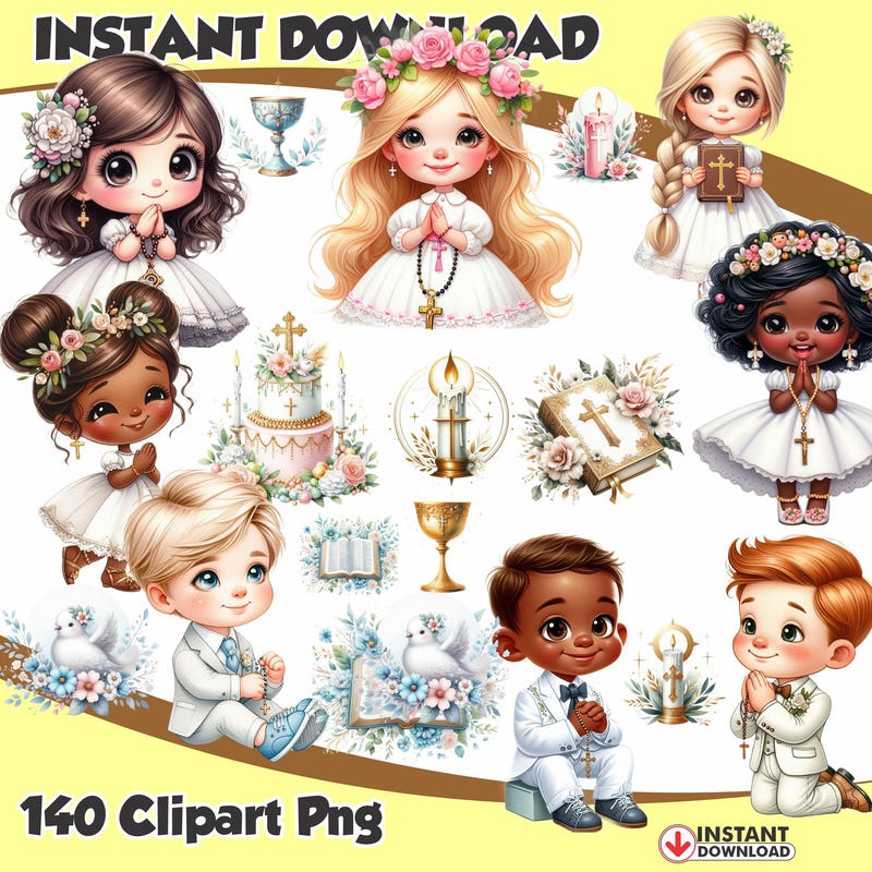 First Communion Clipart: - Etsy