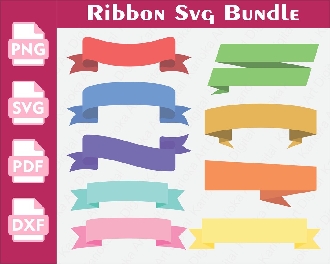 Ribbon SVG Pack, Banner Clipart, Banner Cutting Files for Circuit ...