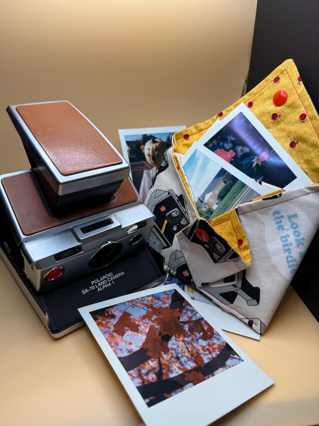 Instant Film Photo Envelope Origami Style-polaroid Fabrics With Apples ...