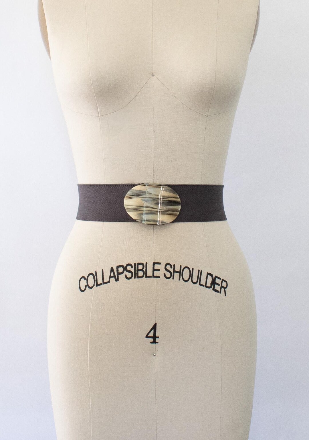 80s Acrylic Buckle Stretch Belt, Vintage Gray Cinch Belt (29") - Etsy