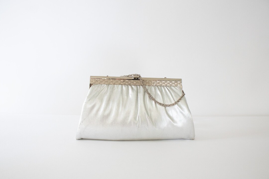 1960s Metallic Silver Lame Handbag, Vintage 60s Silver Mod Purse - Etsy