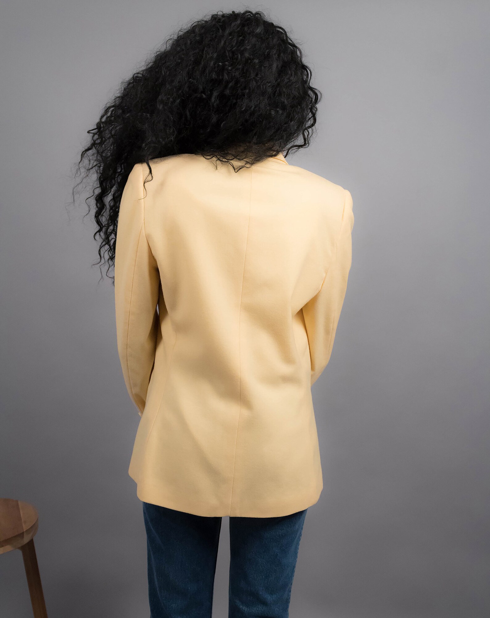 Minimal Wool Blazer / Yellow Blazer / Oversized Blazer / Tailored ...