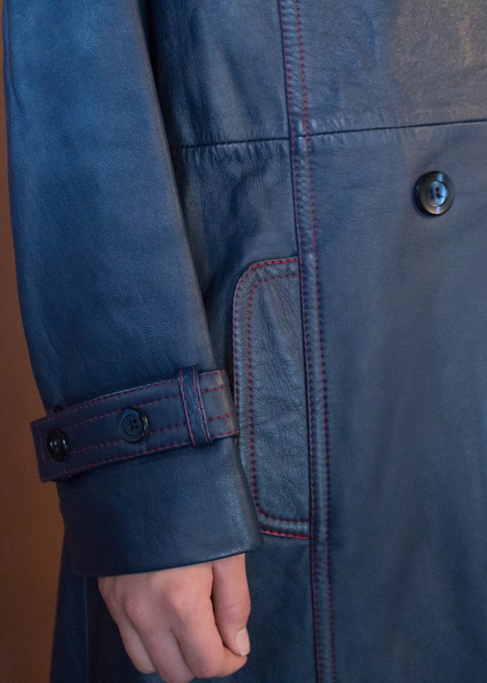 Mod LEATHER Coat. Vintage 70s Leather Coat. Double-breasted - Etsy