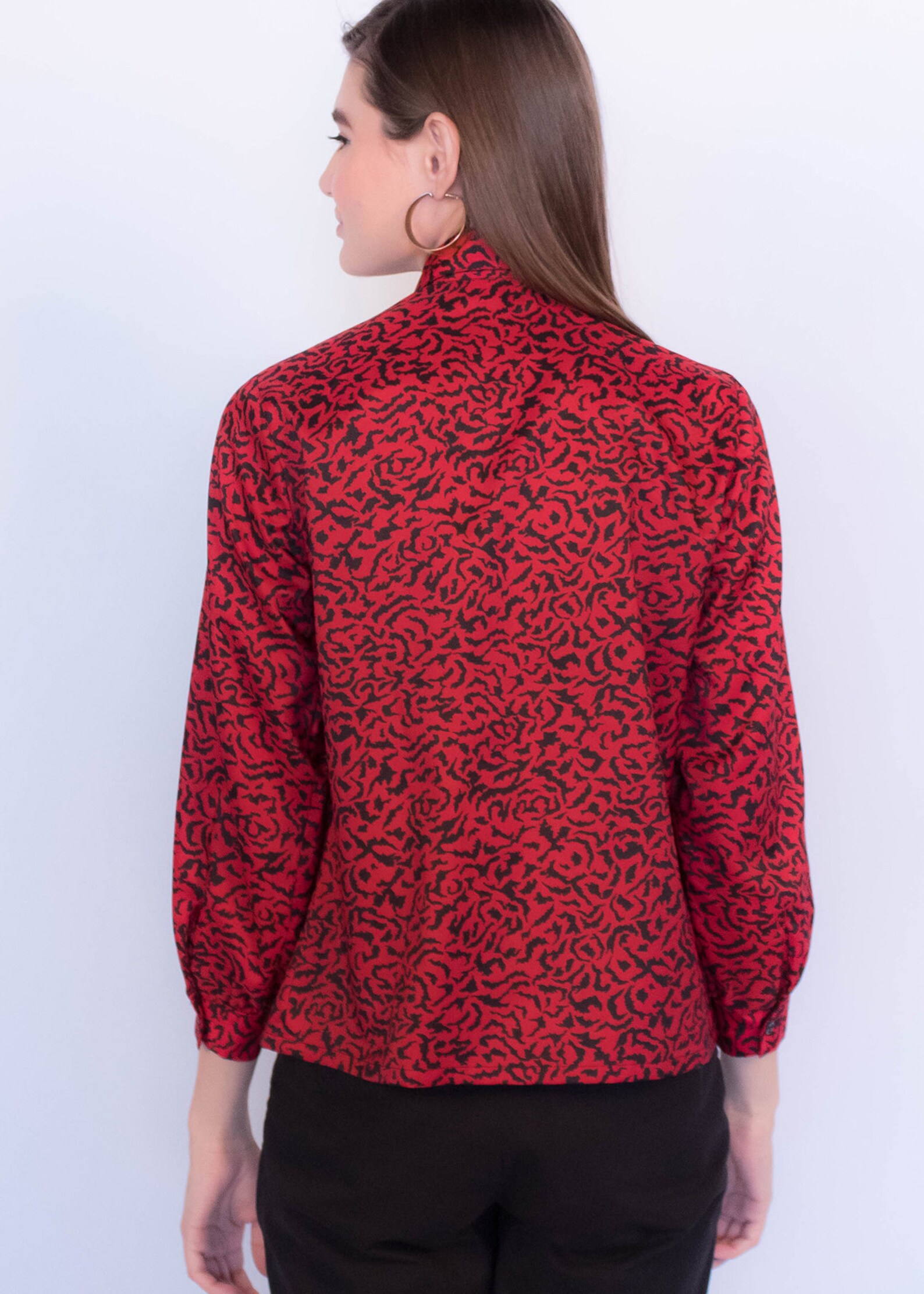 Vintage Abstract Silky Blouse Size XS/S - Etsy