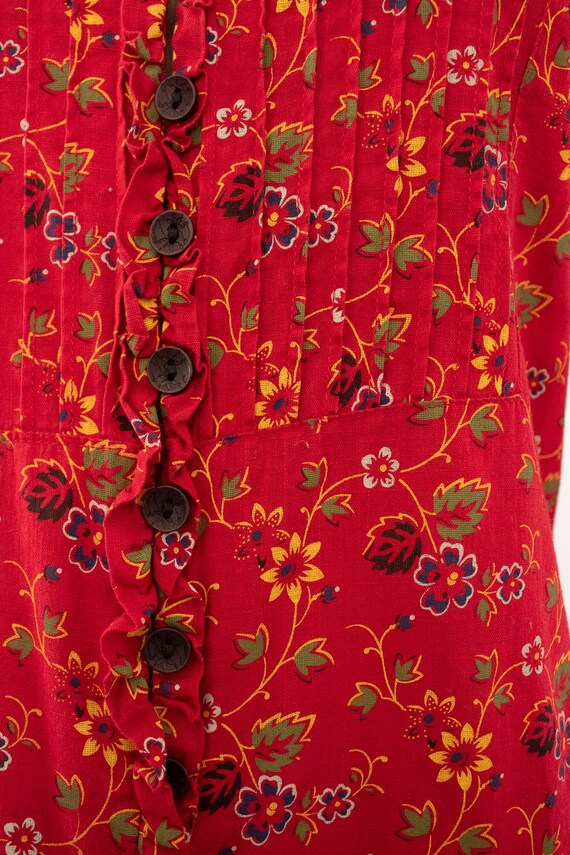 Y2K Boho Bell-Sleeve Dress, Vintage Floral CottageCor… - Gem