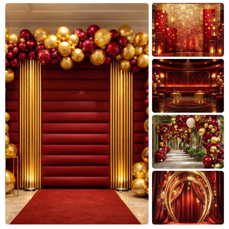 Cherry Luxe Party Backdrops | Luxury Party Backgrounds - Etsy