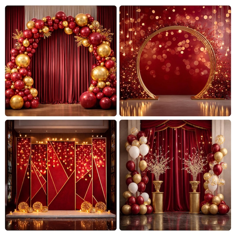 Cherry Luxe Party Backdrops | Luxury Party Backgrounds - Etsy