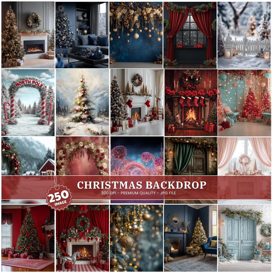 250 Christmas Backdrops: Festive Holiday Photography, Photoshop ...