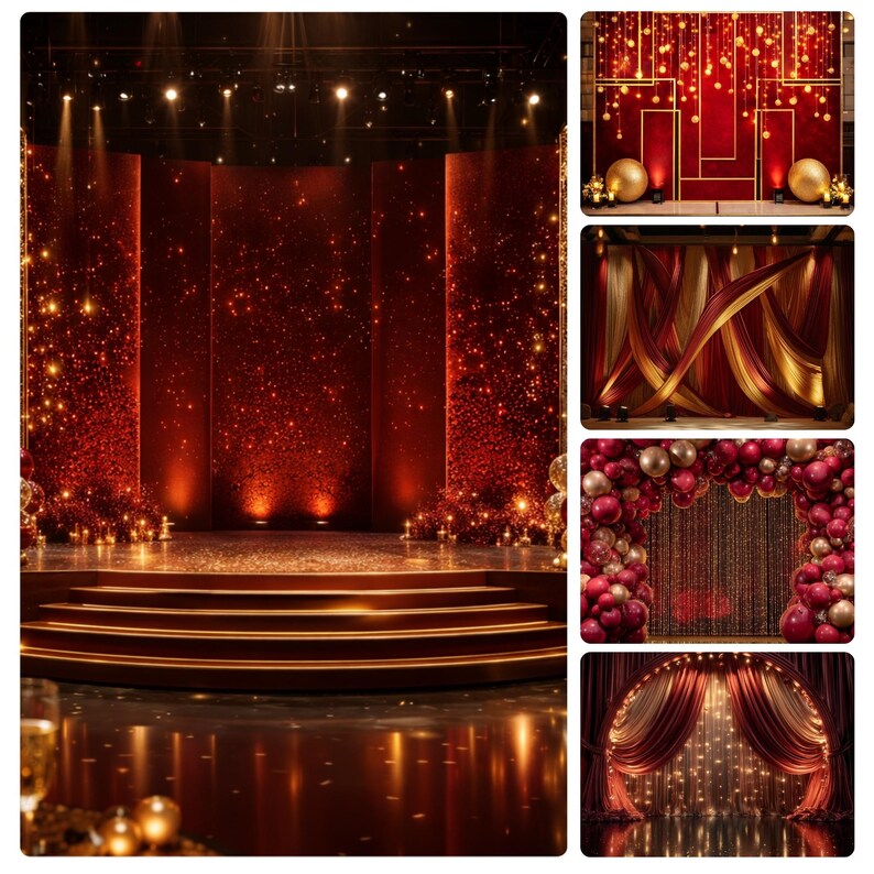 Cherry Luxe Party Backdrops | Luxury Party Backgrounds - Etsy