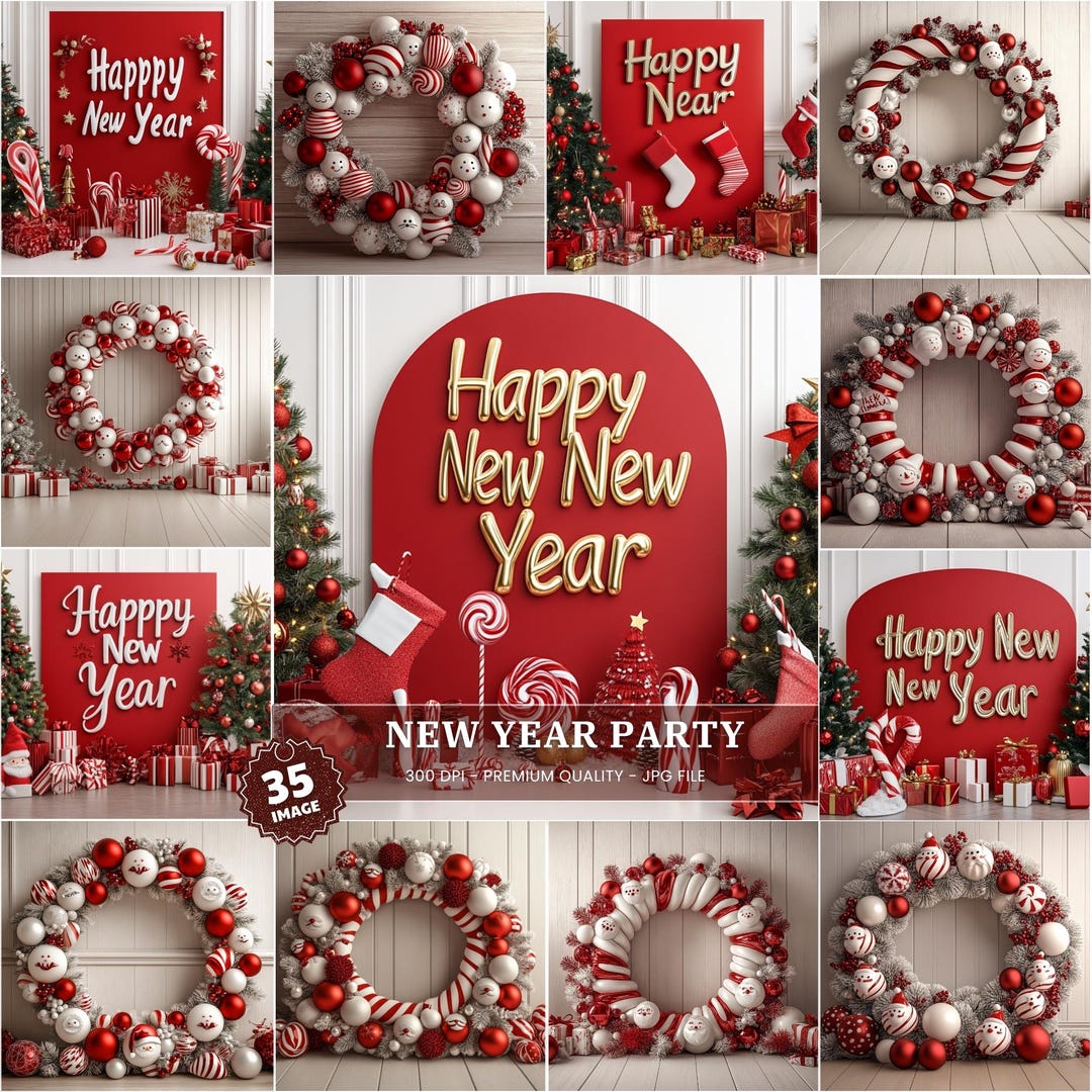 New Years Party Backdrops, Modern Photography Backdrop (digital ...