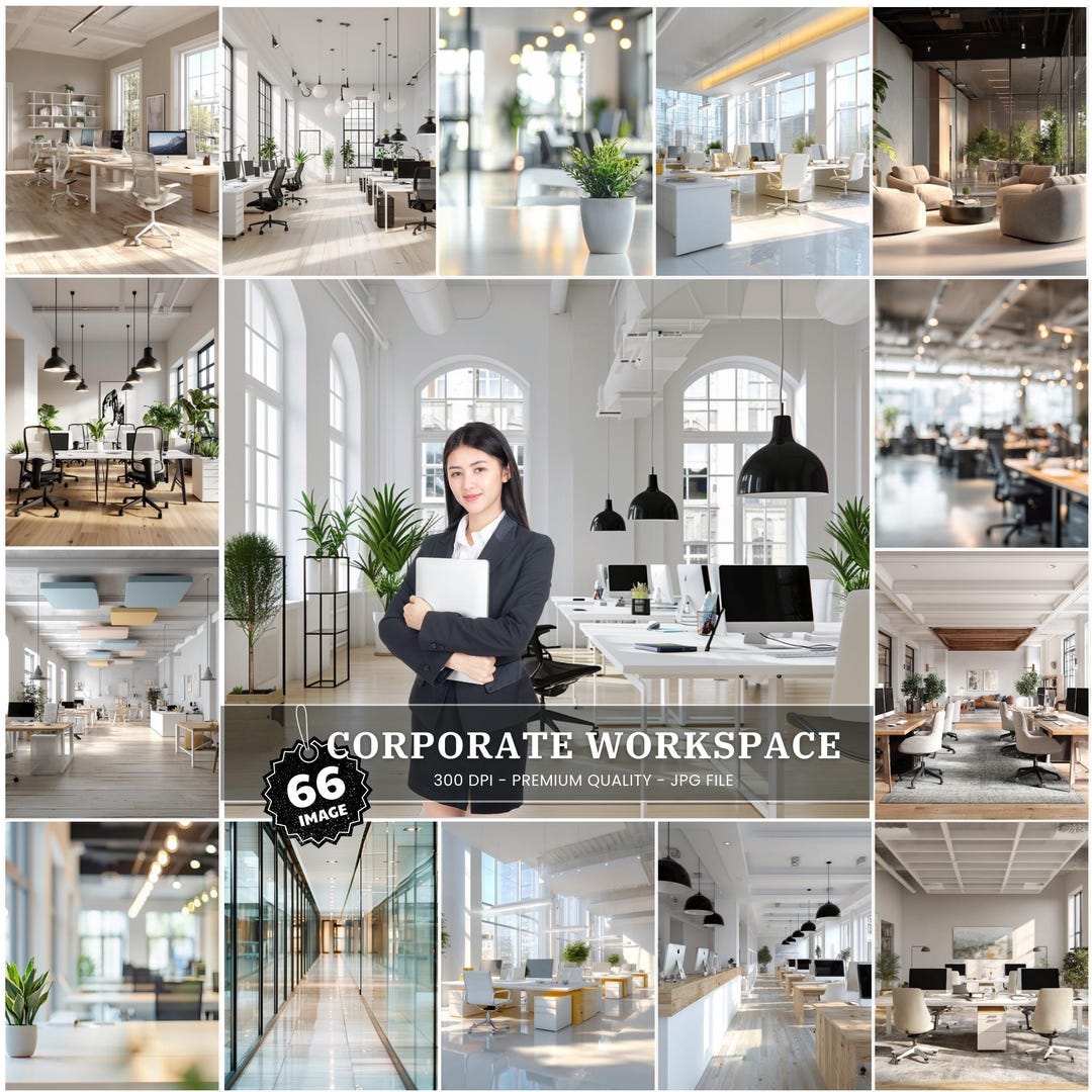 Modern Office Digital Backdrops | Corporate Workspace Interior ...