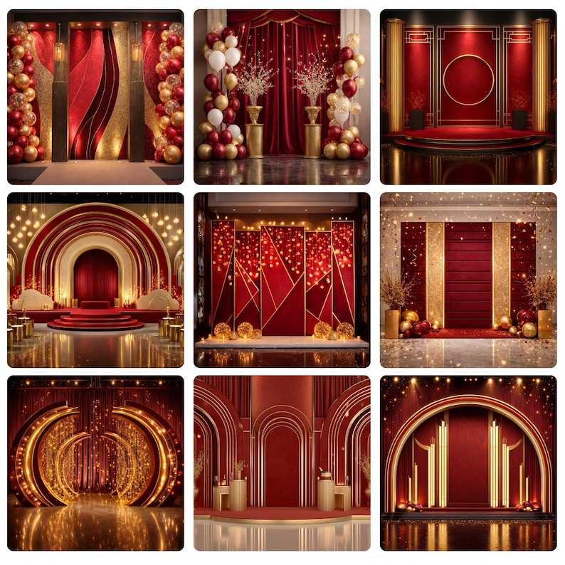 Cherry Luxe Party Backdrops | Luxury Party Backgrounds - Etsy