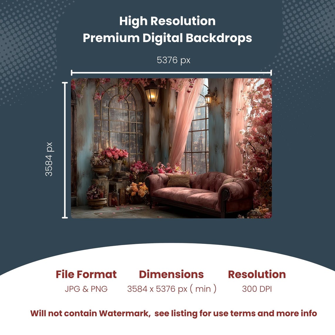 Romantic Pink Wedding Digital Backdrop for Photoshop Editing, Blush ...