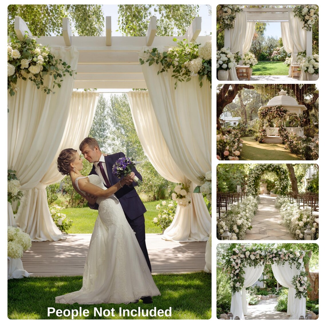 Wedding Digital Backdrops | Romantic Floral Wedding Backgrounds | 200 ...