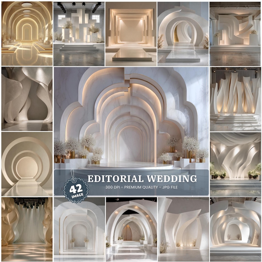 Editorial Luxury Wedding Backdrops, Elegant High-end Ceremony ...