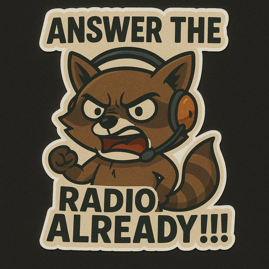 Angry 911 Raccoon Dispatcher Sticker - First Responder Gift - Etsy