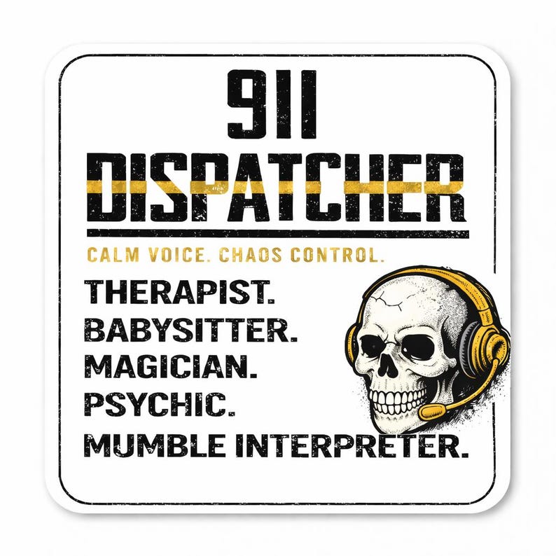 911 DISPATCHER – Calm Voice. Chaos Control. - Etsy