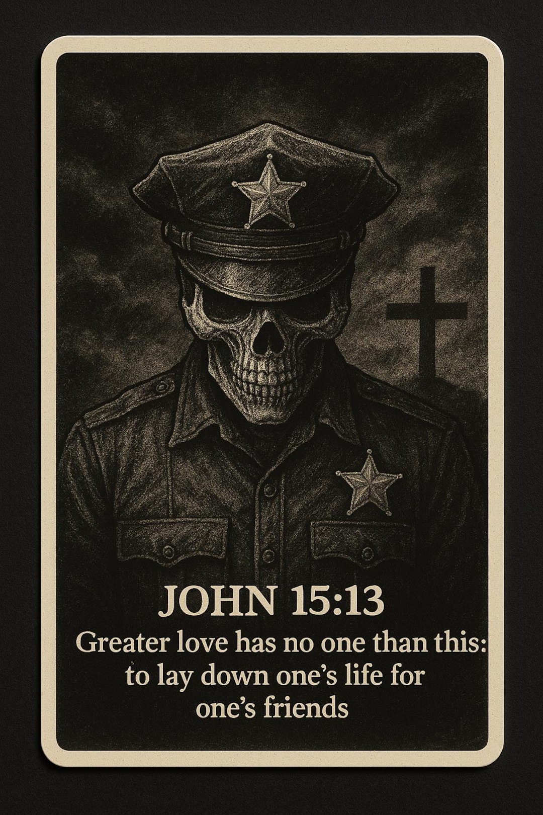 Gothic Police Officer John 15:13 - Etsy
