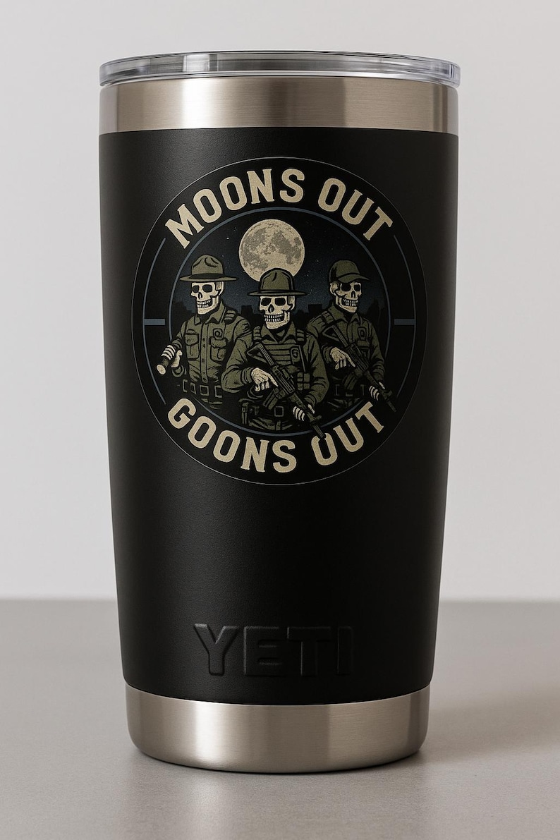 Moons Out, Goons Out | Skeleton Deputy Sticker - Etsy