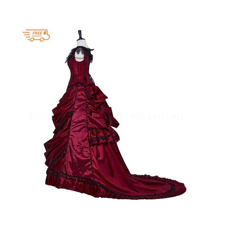 Gothic Victorian Bustle Gown: Steampunk Renaissance Wedding Costume - Etsy