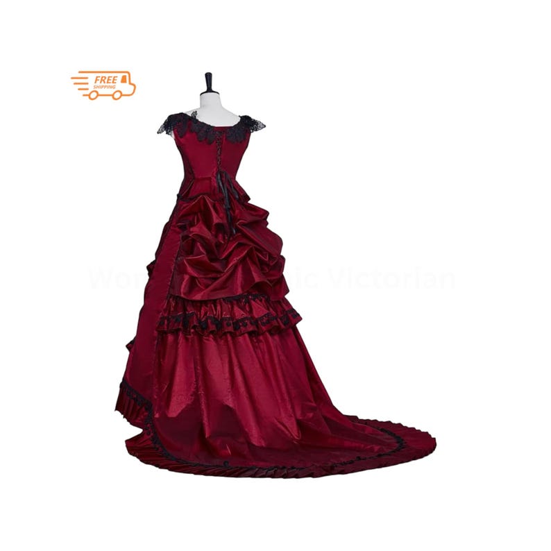 Gothic Victorian Bustle Gown: Steampunk Renaissance Wedding Costume - Etsy