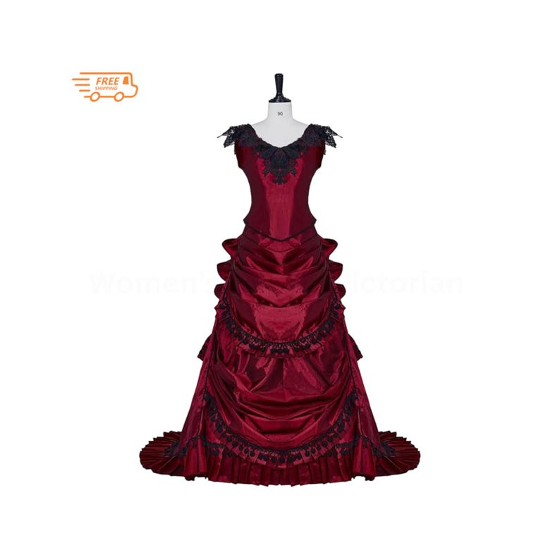 Gothic Victorian Bustle Gown: Steampunk Renaissance Wedding Costume - Etsy