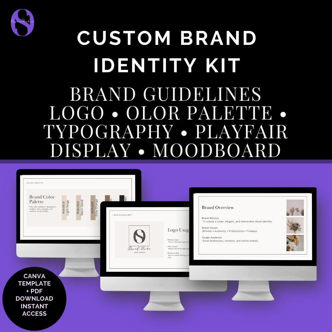Custom Brand Identity Kit | Brand Guidelines PDF | Logo, Colors ...
