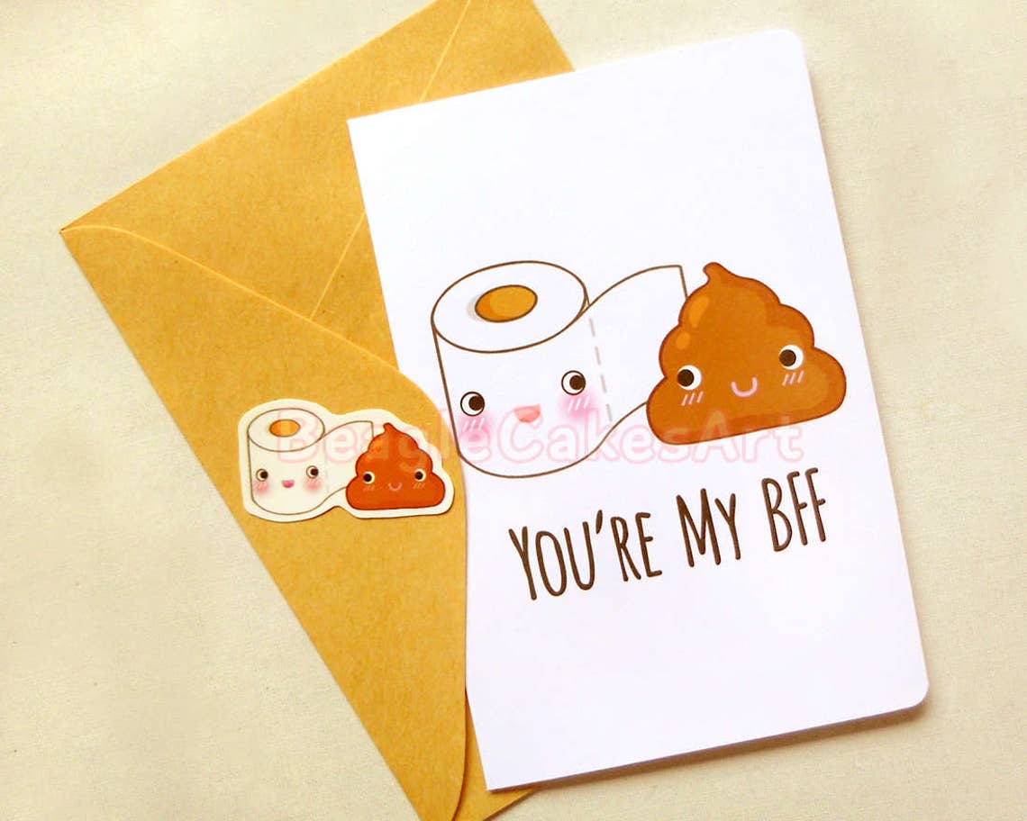 Funny Poop Card Toilet Humor Card Valentine's Day Card | Etsy
