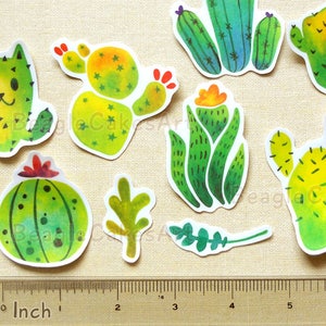 Cactus Stickers, Plants Sticker, Succulent Sticker, Skateboard Sticker ...
