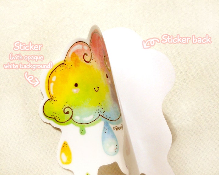 Rainbow Sticker Kawaii Rainbow Sticker Laptop Decal | Etsy