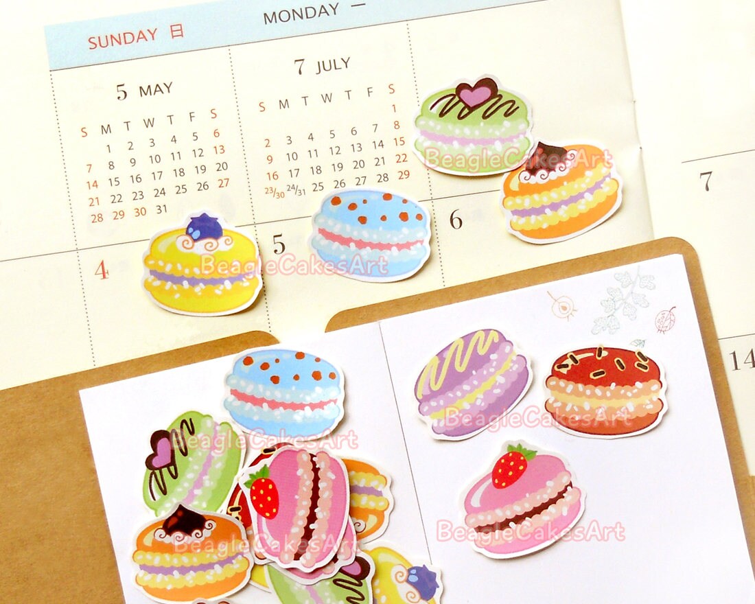 Macaron Stickers. Colorful Stickers. Planner Stickers. | Etsy