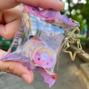 Sweet Donuts Candy Bag Keychain, Cute Animals Keychain, Keyring, Bag ...