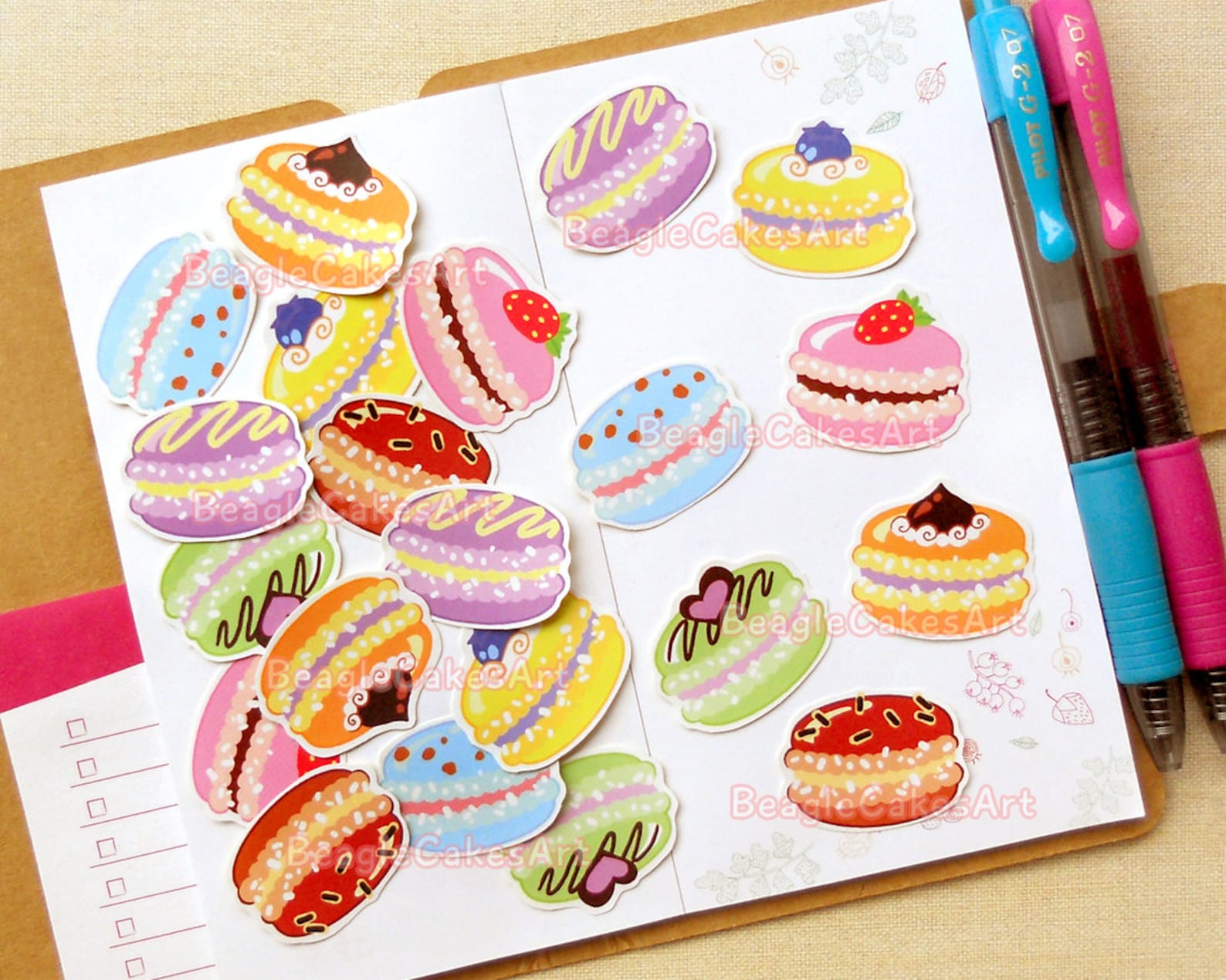 Macaron Stickers. Colorful Stickers. Planner Stickers. | Etsy