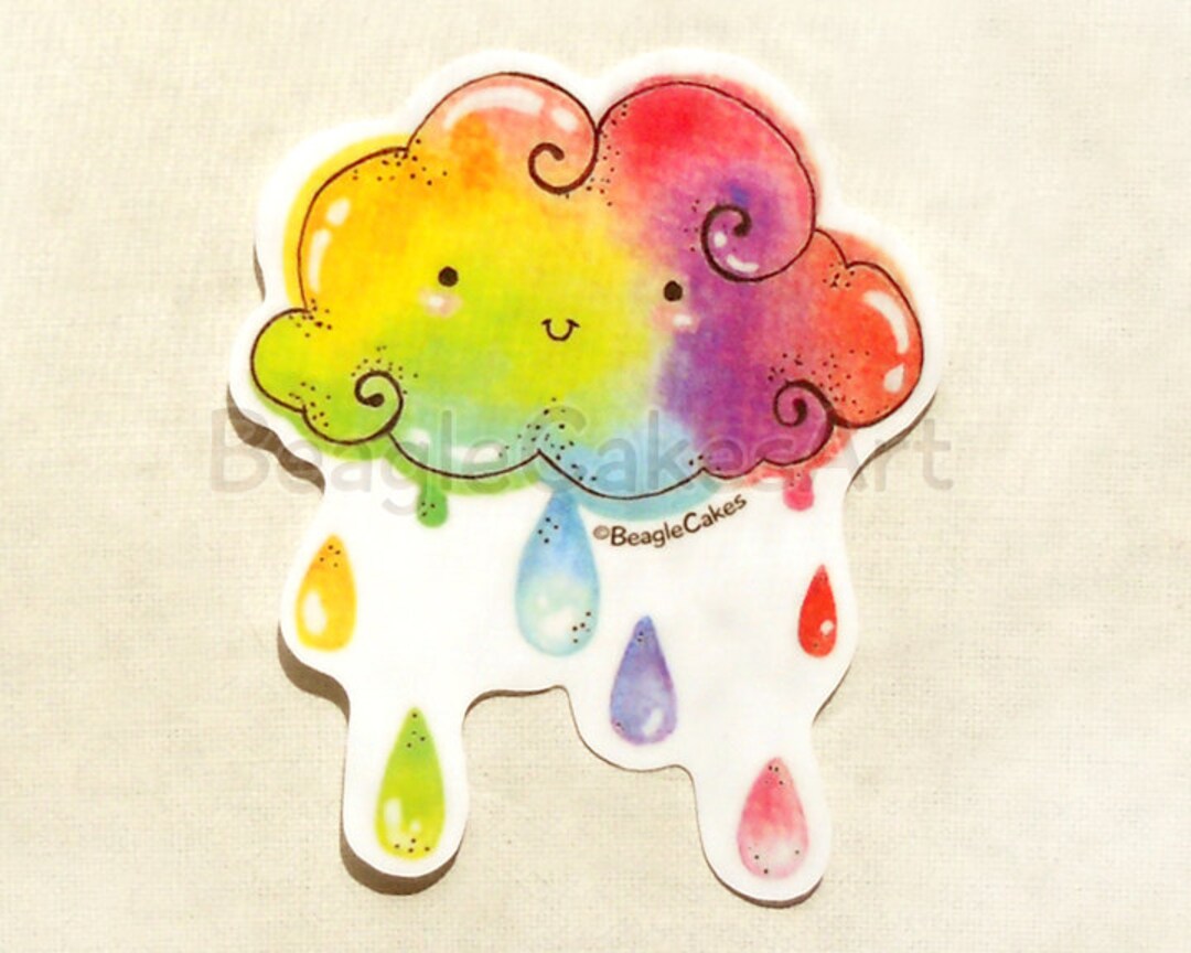 Rainbow Sticker, Kawaii Rainbow Sticker, Laptop Decal, Waterproof ...