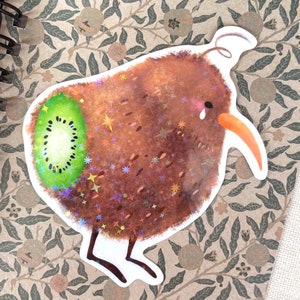 Kiwi Bird Sticker, Funny Sticker, Planner Stickers, Holographic Sticker ...