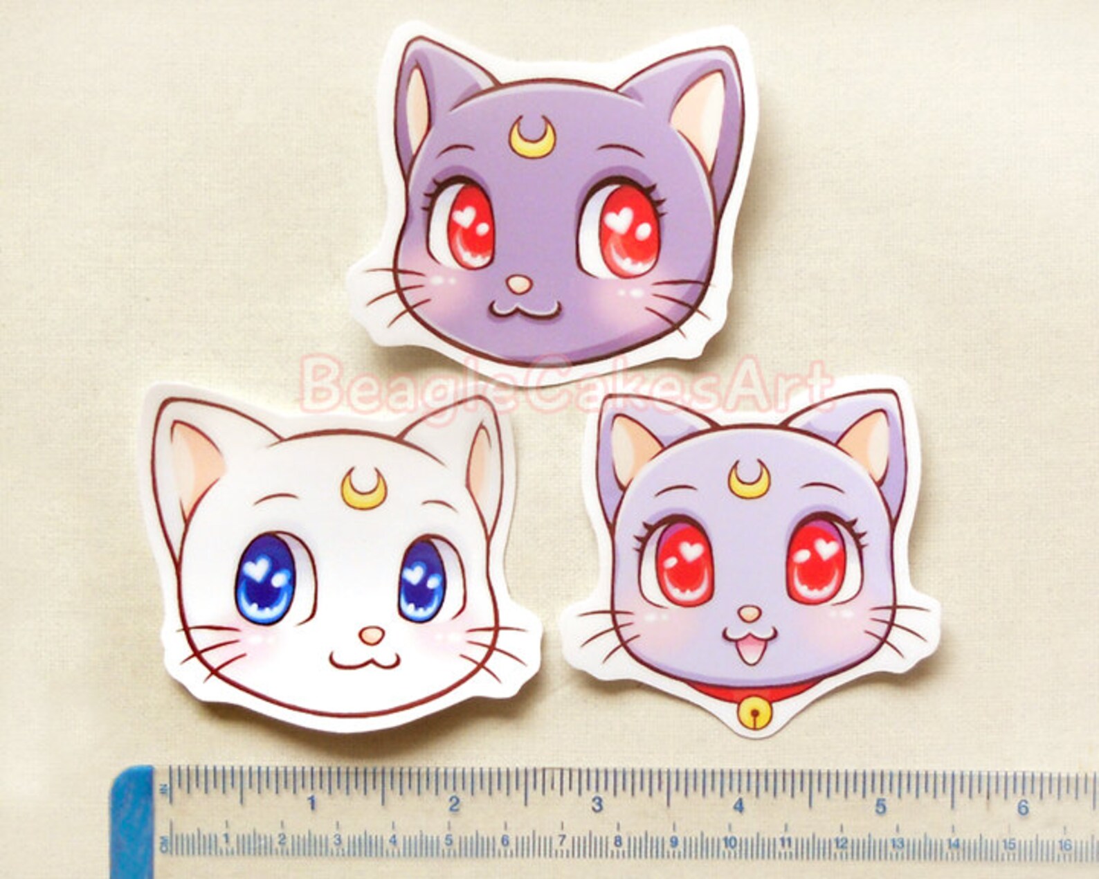 Sailor Moon Cats Stickers. Sailor Moon Sticker. Waterproof - Etsy Australia