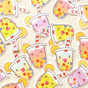 Rainbow Bubble Tea Sticker. Kawaii Sticker. Tapioca Sticker. Planner ...