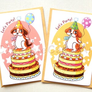 Happy Birthday Note Card. Cute Dog Card. Birthday Greeting | Etsy