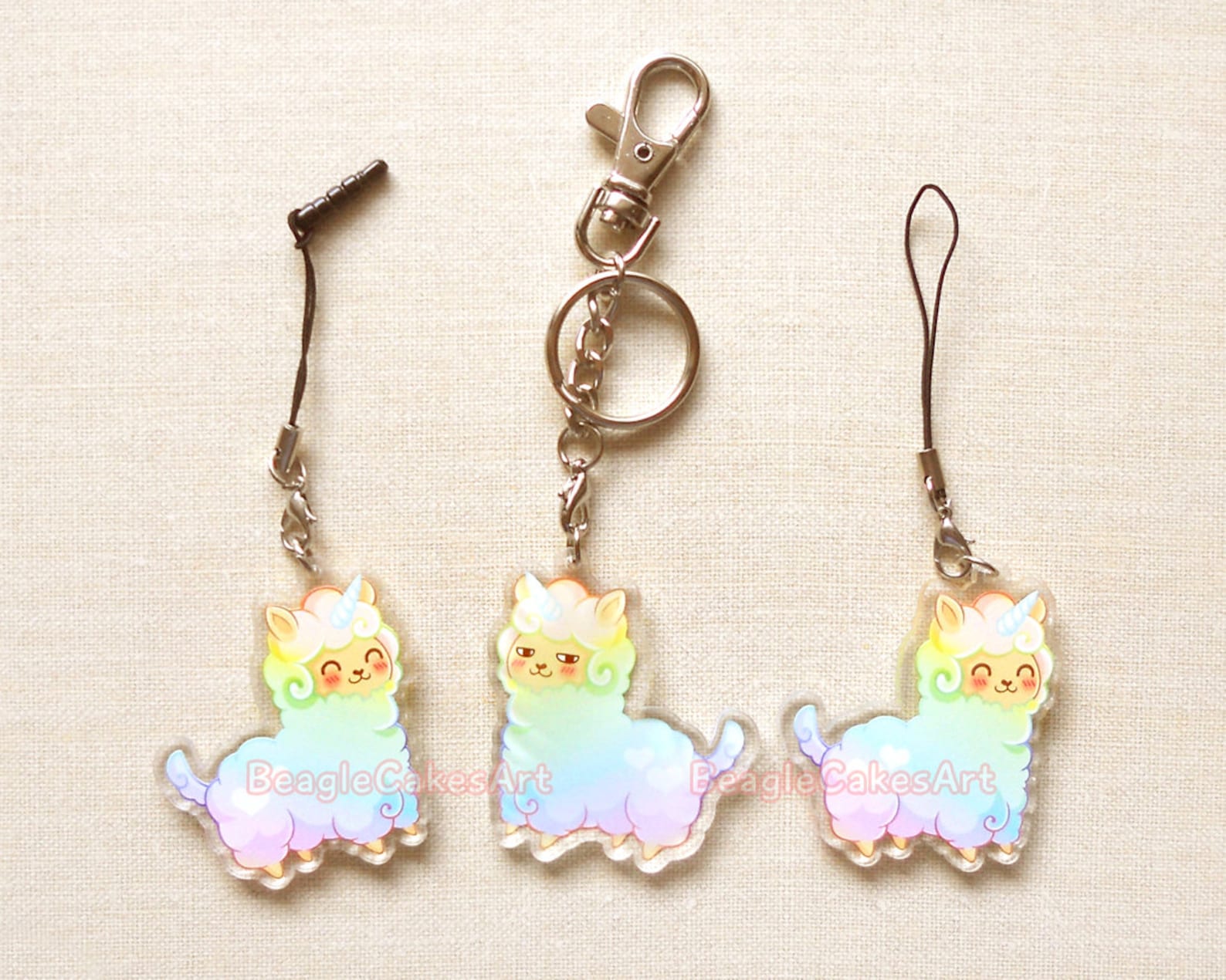 Alpaca Keychain Llama Keychain Alpacacorn Keychain Alpaca - Etsy