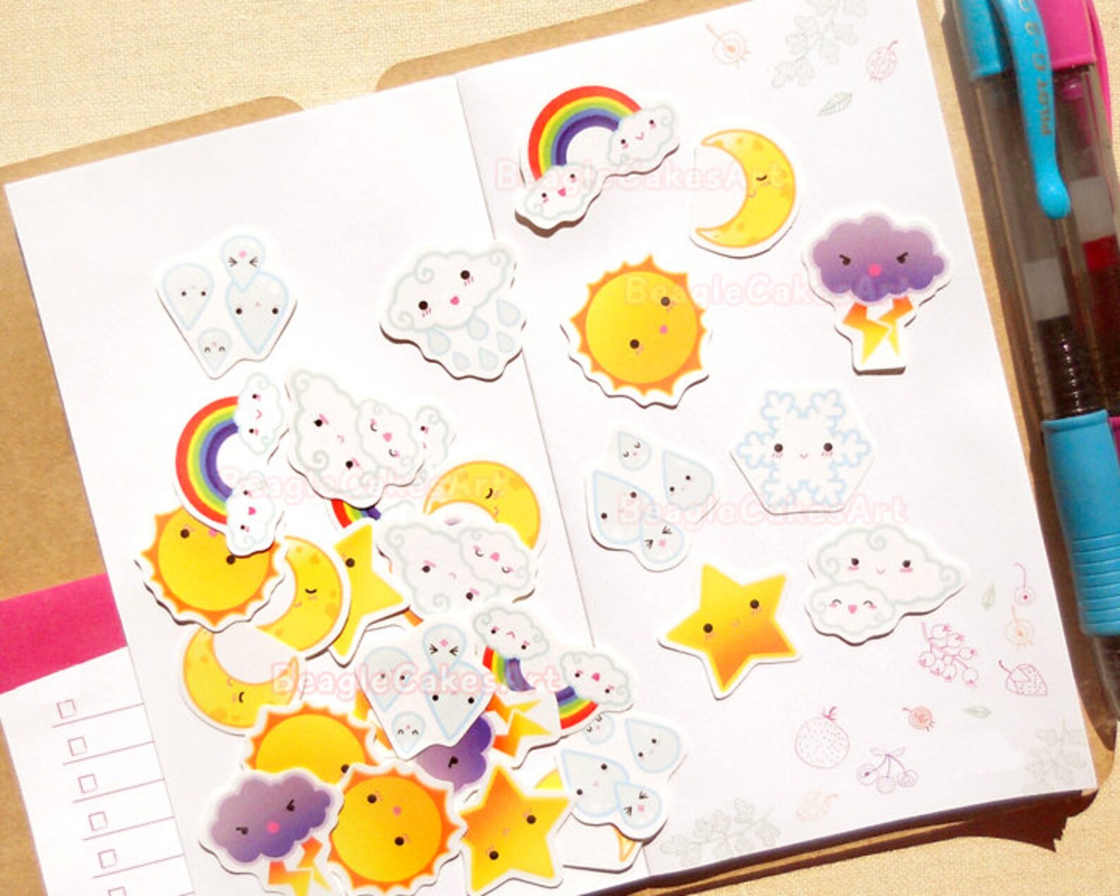 Weather Stickers Planner Stickers Functional Stickers - Etsy