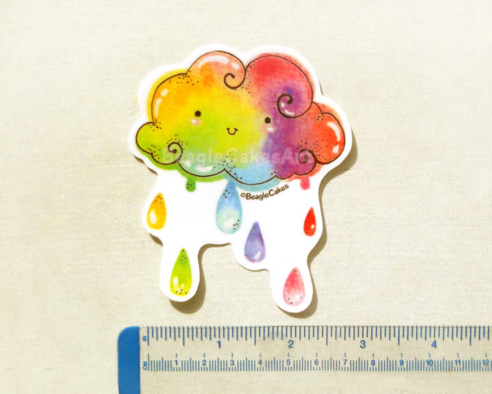 Rainbow Sticker Kawaii Rainbow Sticker Laptop Decal | Etsy